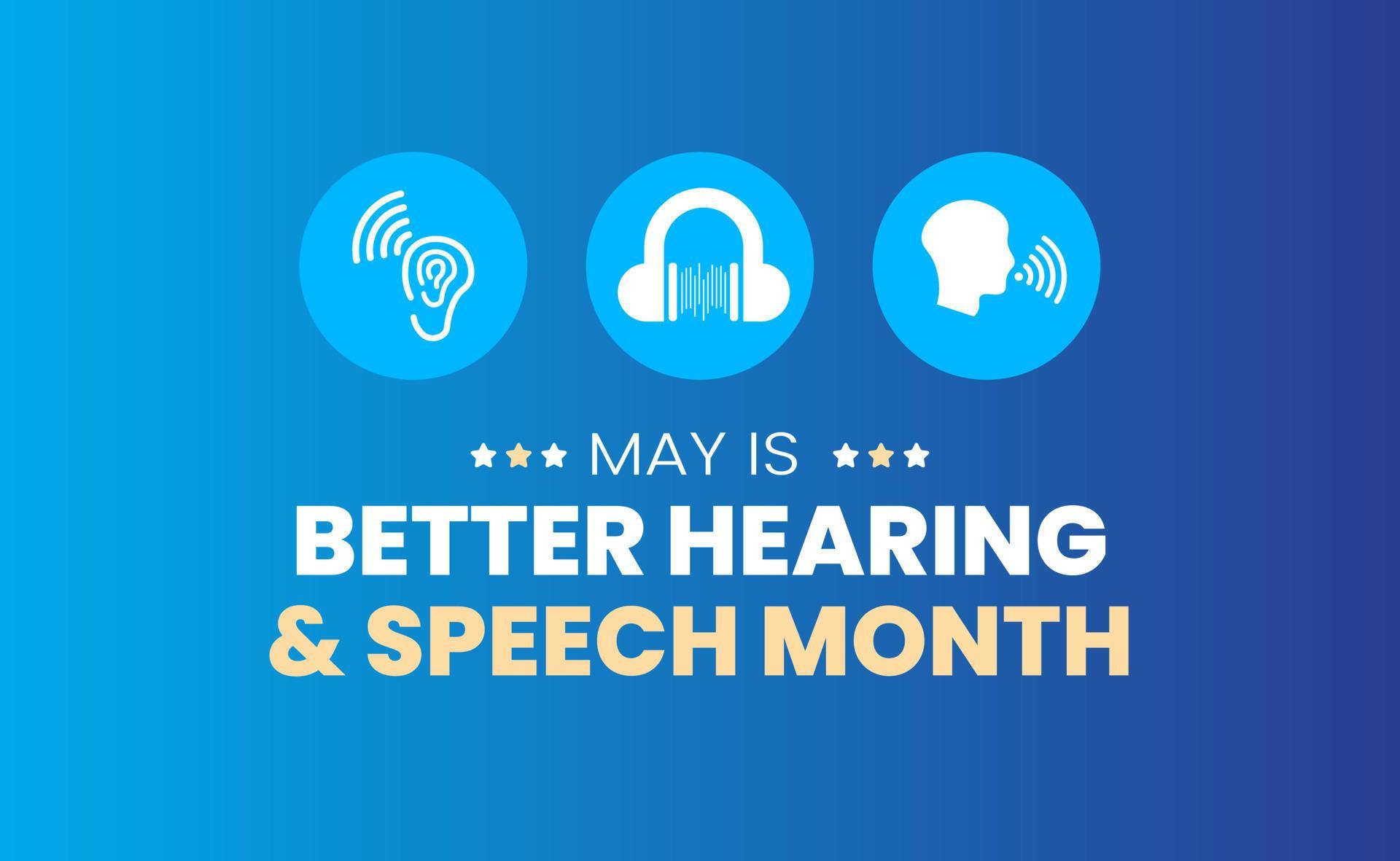 Better Speech and Hearing Month background or banner design template ...