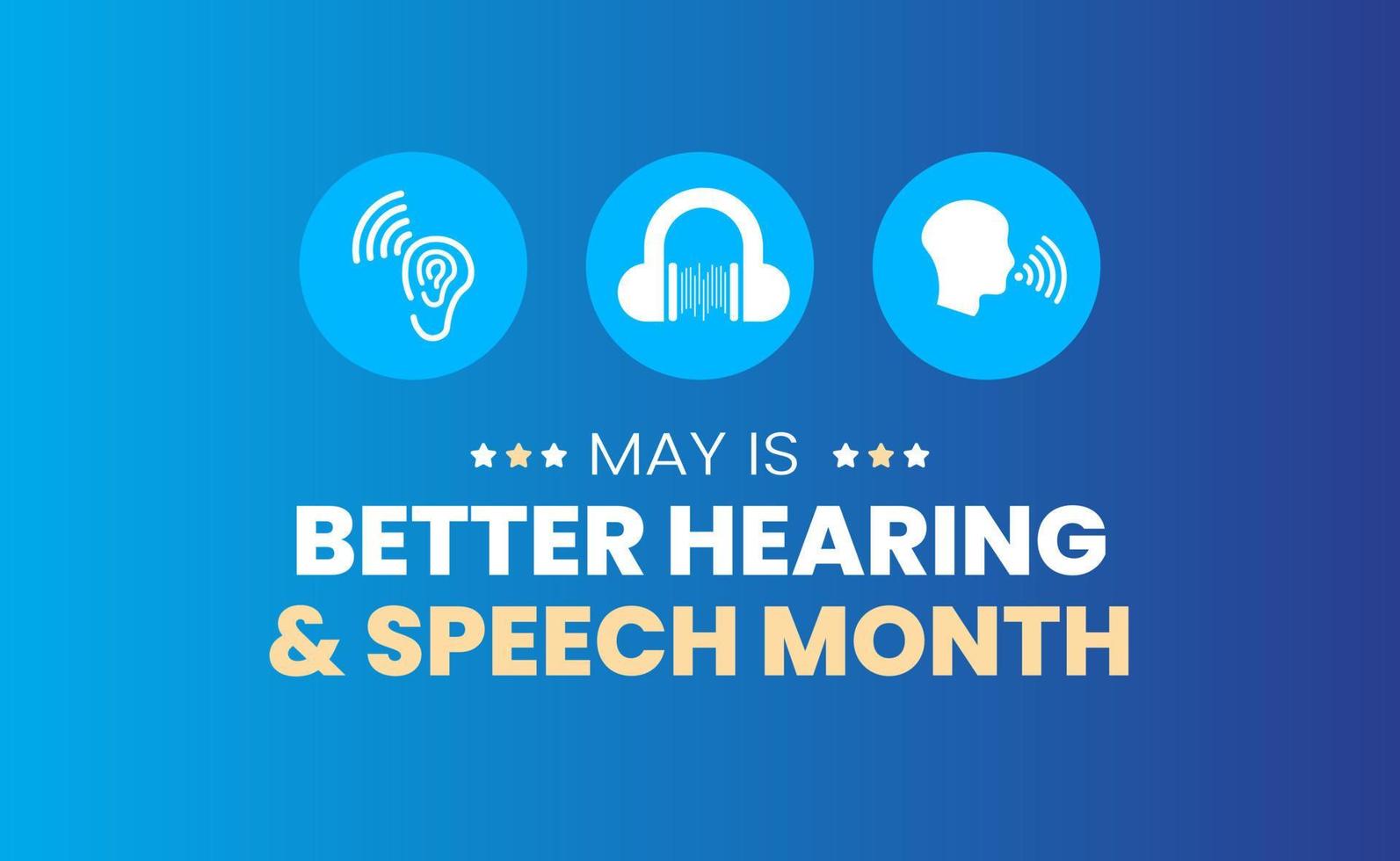 Better Speech and Hearing Month background or banner design template ...