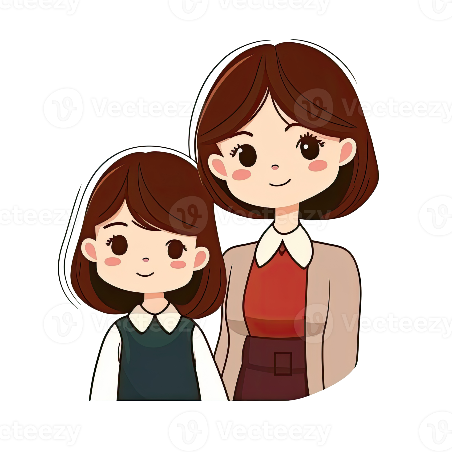 Mother and Daughter Cartoon 22918430 PNG