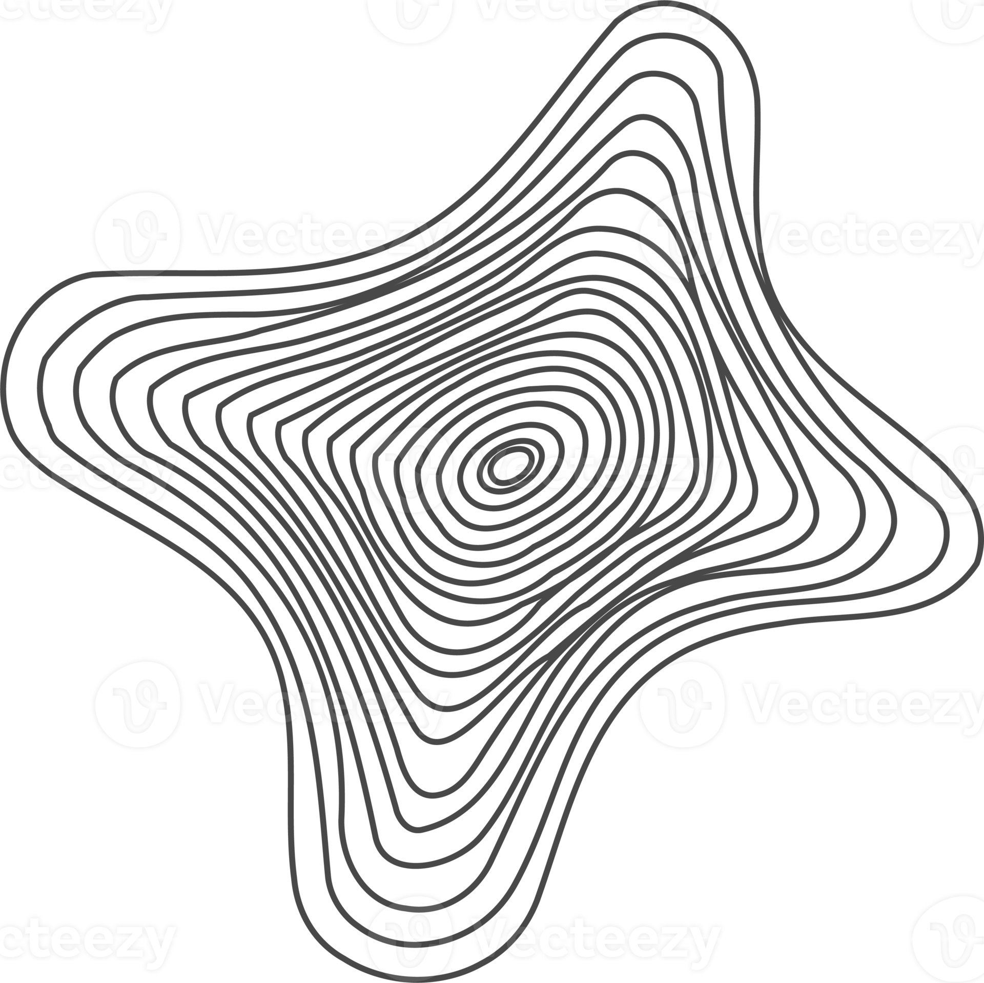 Topography Line Circles Tree Rings Organic Pattern Nature Wavy Contour Shape Topographic Icon