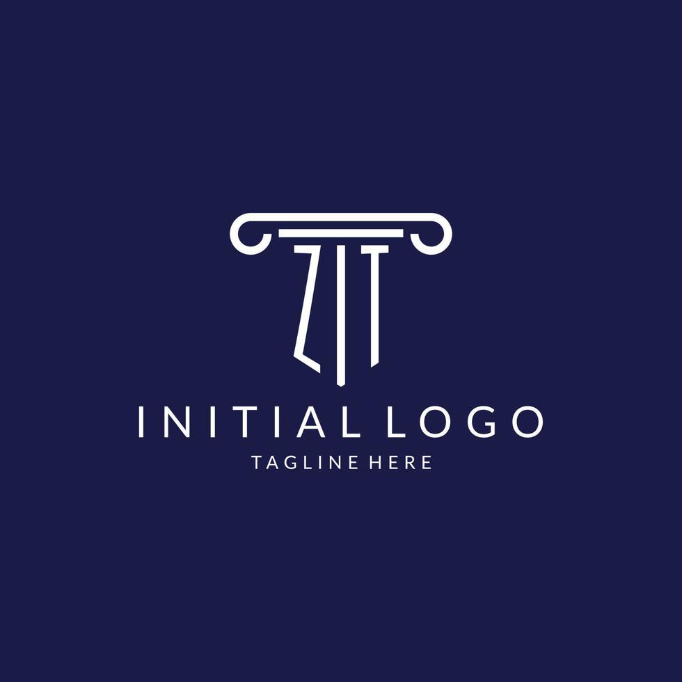 ZT logo monogram with pillar shape designs 22920603 Vector Art at Vecteezy ZT logo monogram with pillar shape designs 22920603 Vector Art at Vecteezy