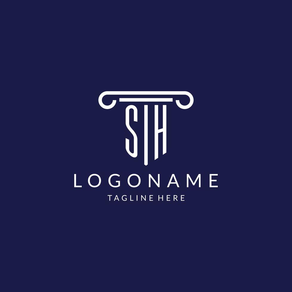 SH logo monogram with pillar shape designs 22920805 Vector Art at Vecteezy SH logo monogram with pillar shape designs 22920805 Vector Art at Vecteezy