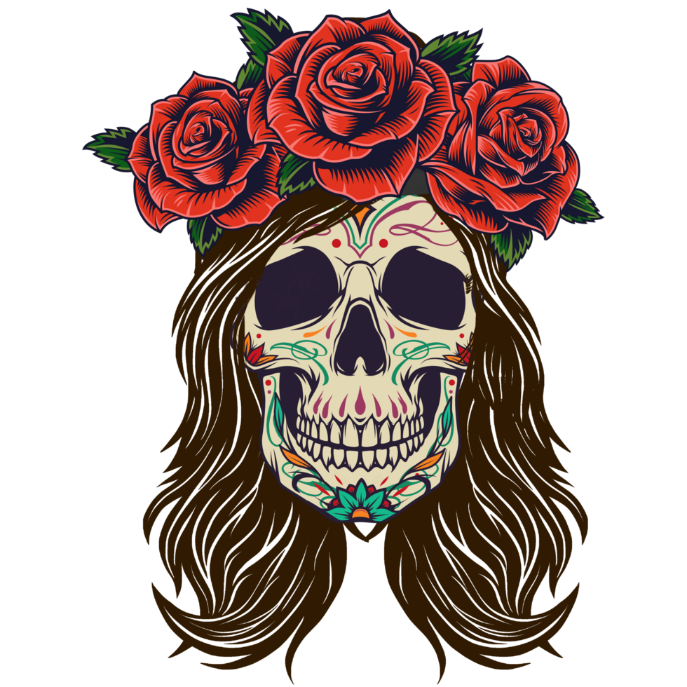 Free Day Of The Dead Skulls Design 22921694 PNG With Transparent Background free-day-of-the-dead-skulls-design-22921694-png-with-transparent-background