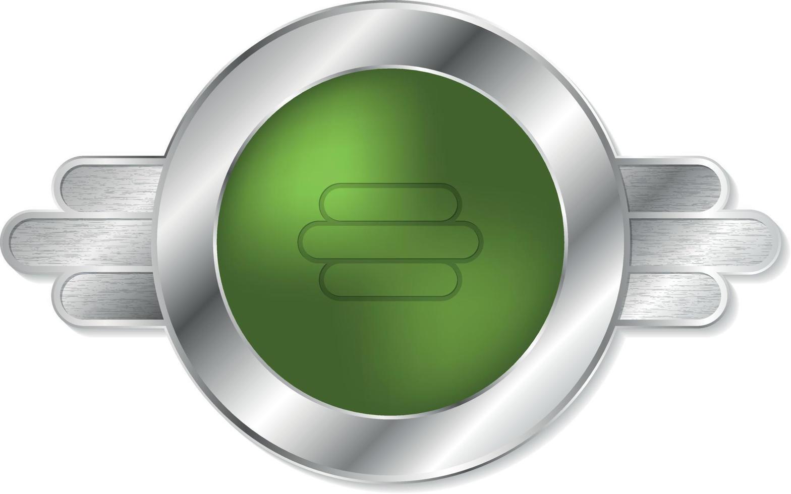 Vector Image Of A Green Button With Grey Frame 22922462 Vector Art at ...
