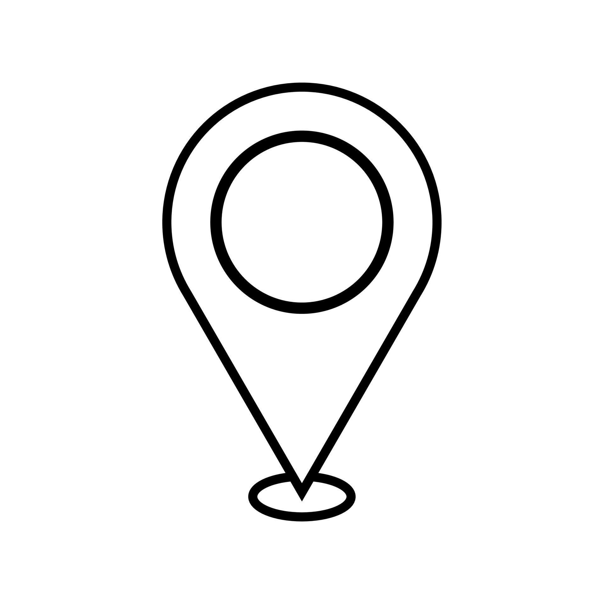 Location line icon place logo. GPS Location navigation icon. Map pin location icons. Place ...