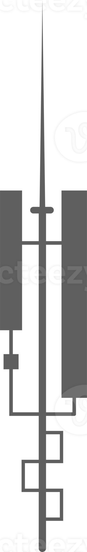 Transmission cellular tower silhouette. Mobile and radio communications tower with antennas for ...