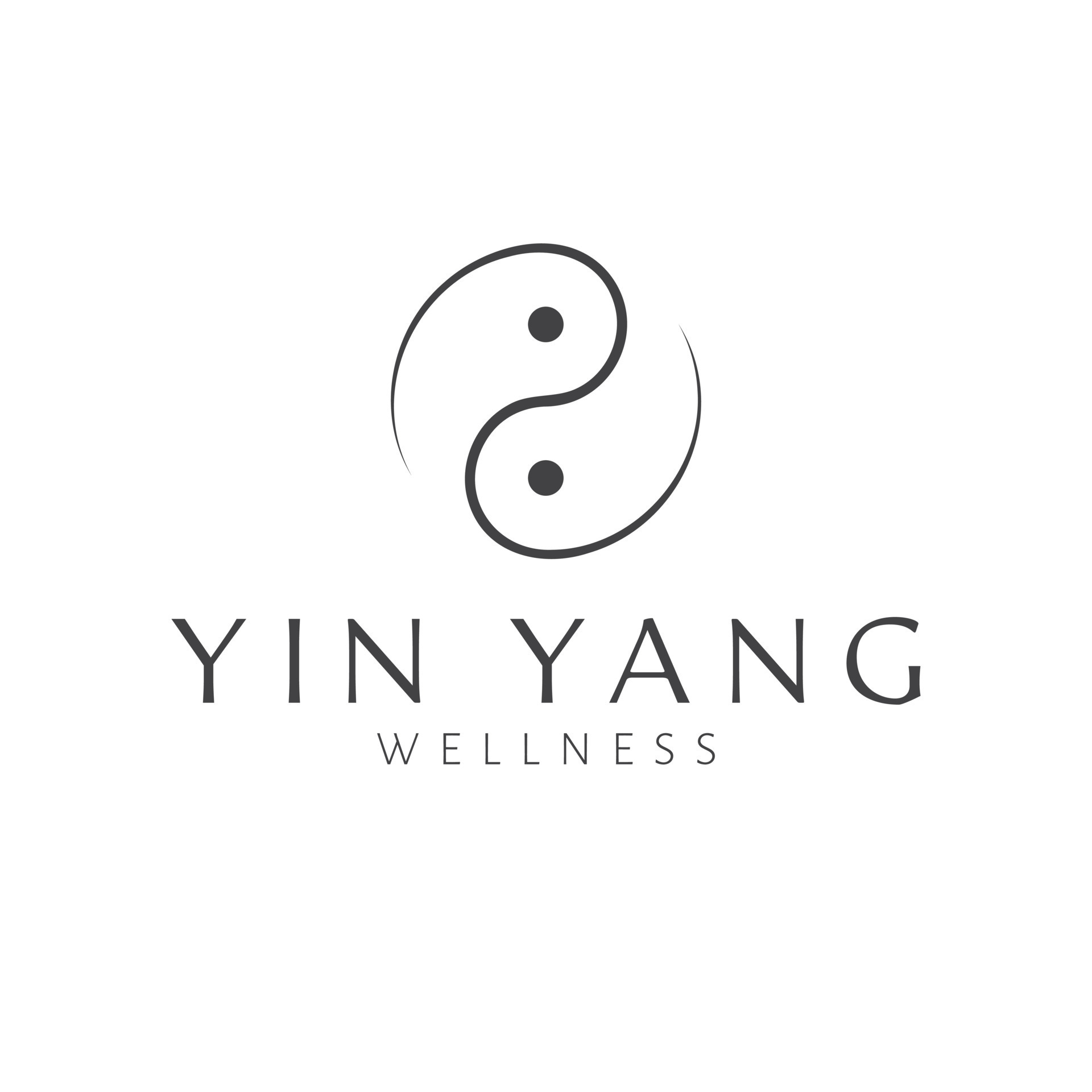 Yin yang vector logo design. Wellness creative logotype. Modern balance and wellbeing logo ...