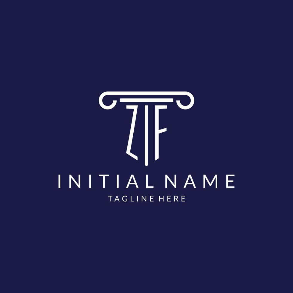 ZF logo monogram with pillar shape designs 22932541 Vector Art at Vecteezy ZF logo monogram with pillar shape designs 22932541 Vector Art at Vecteezy