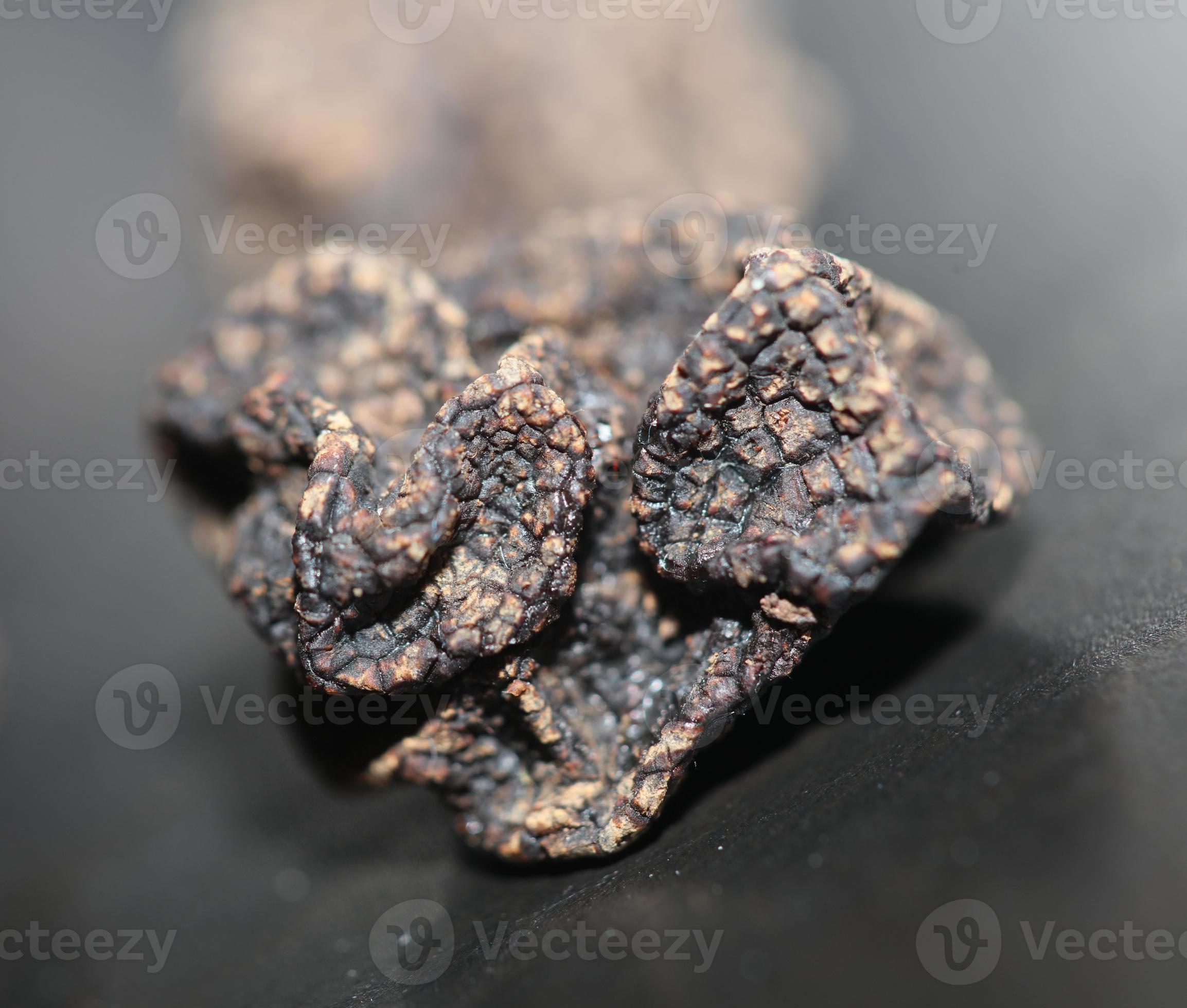Wild Fresh Black Winter Truffle Mushrooms Close Up Background Big Size Tuber Instant Print
