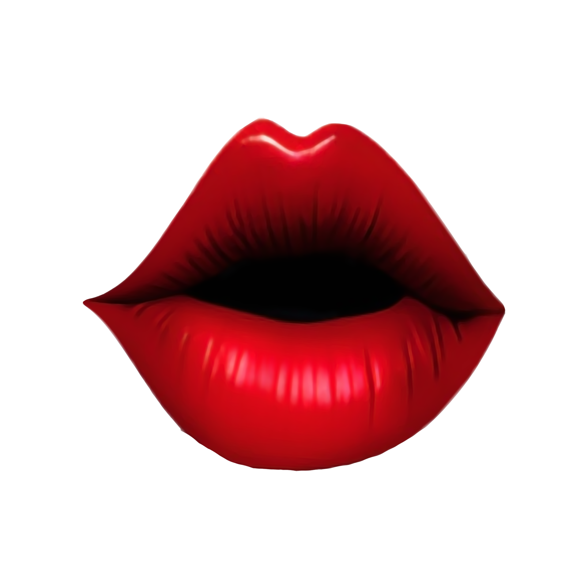Red Glossy Lips 22935059 Png