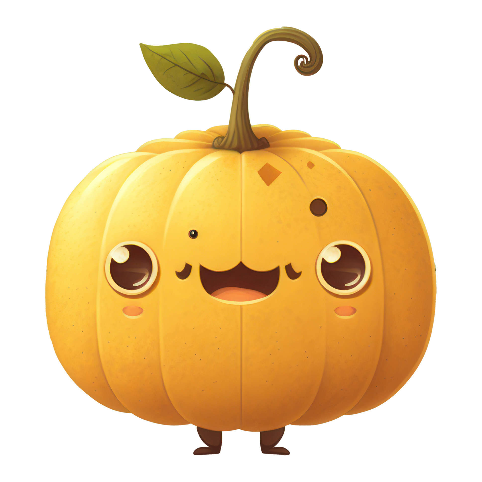 Cute Happy Pumpkin Character Ai Generated 22935951 Png
