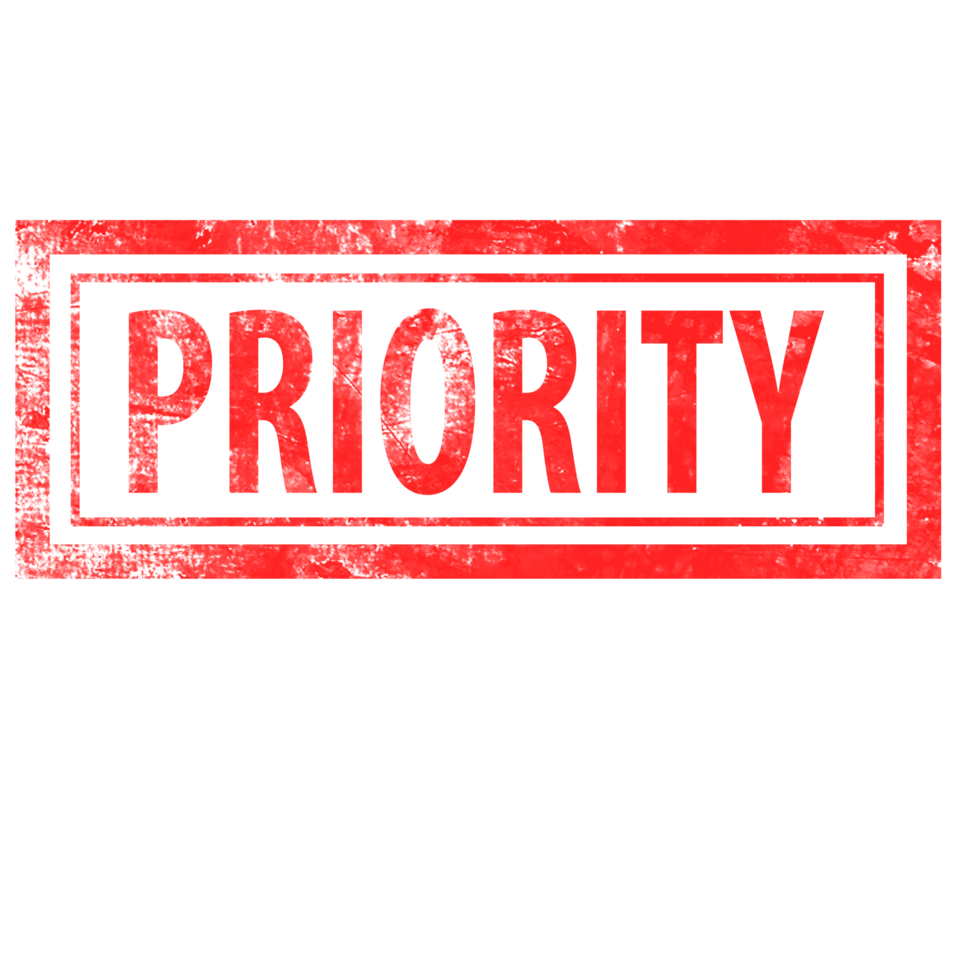 Priority Red Ink Stamp 22936023 Png