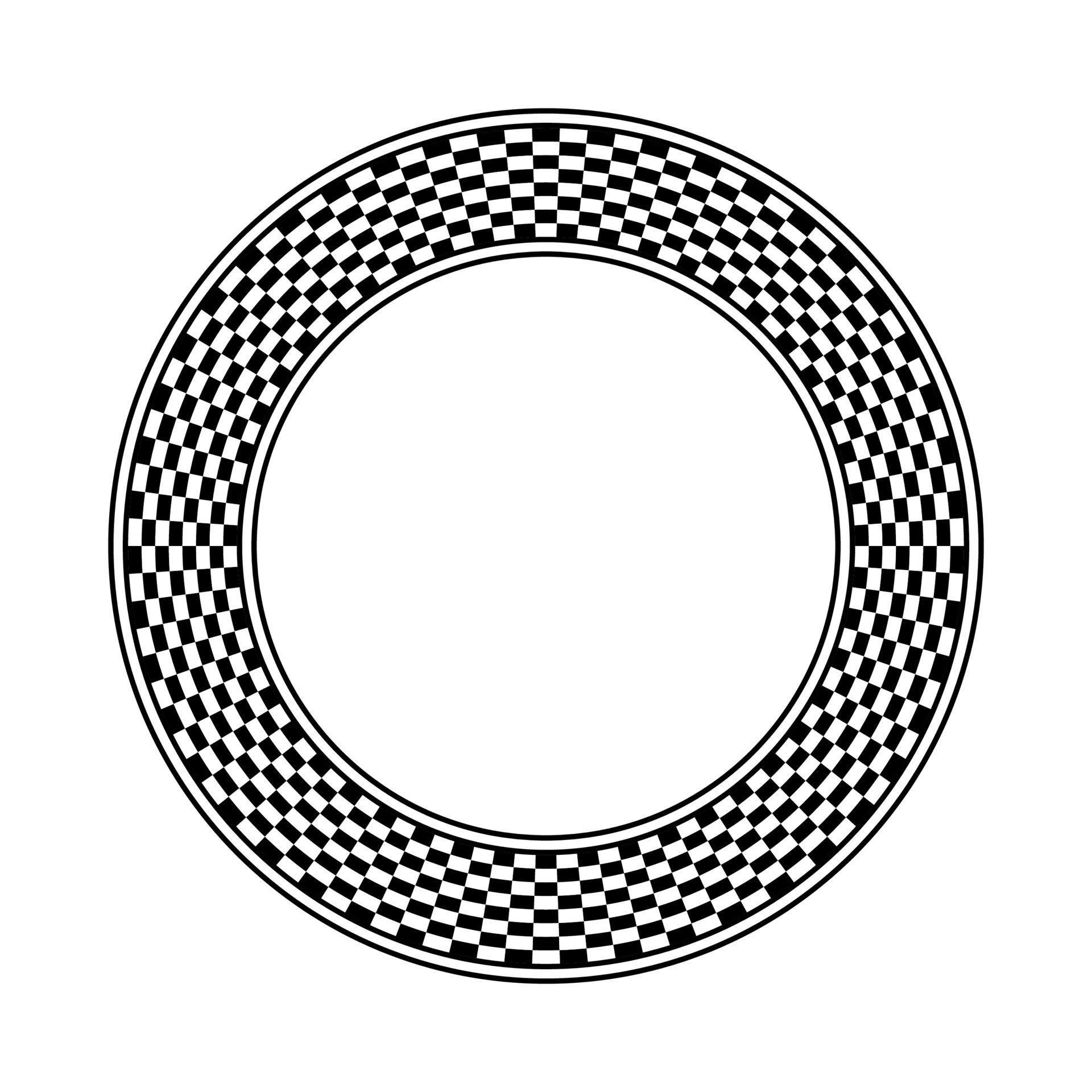 Black and white checkered circle frame vector 22936203 Vector Art at ...