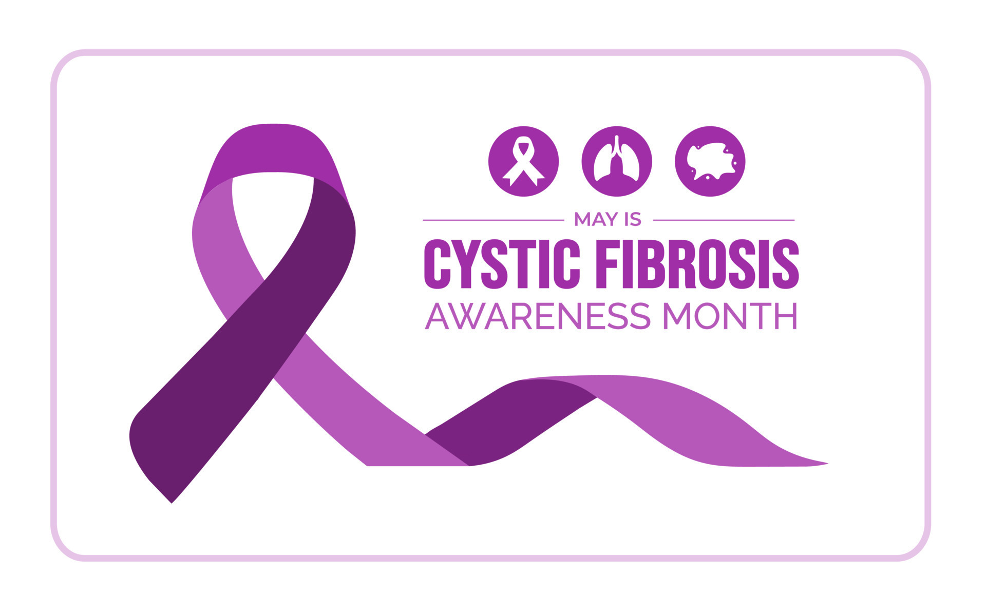Cystic Fibrosis Awareness Month Background Or Banner Design Template