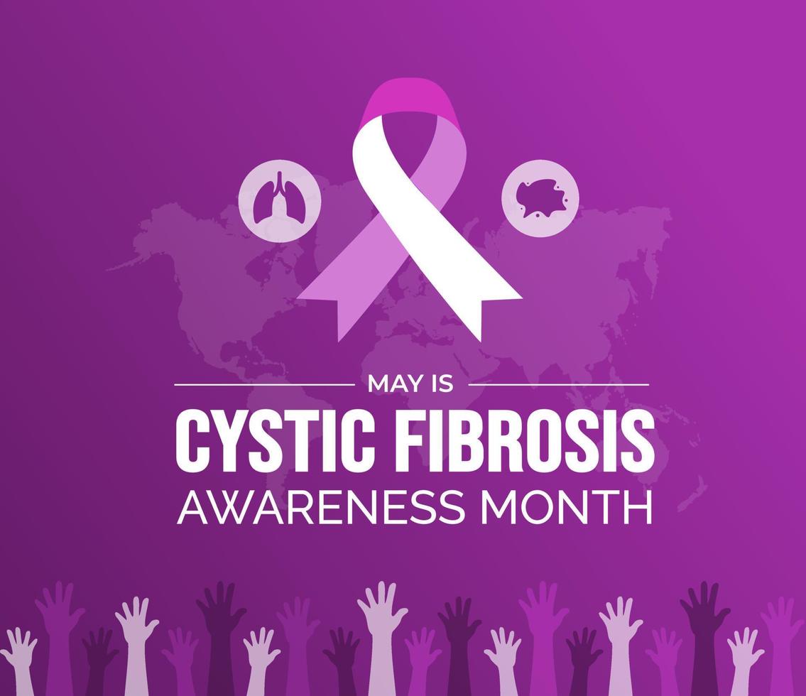 Cystic Fibrosis Awareness Month Background Or Banner Design Template