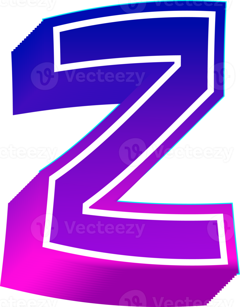 Gradient Bold Alphabet Letters 22941304 Png