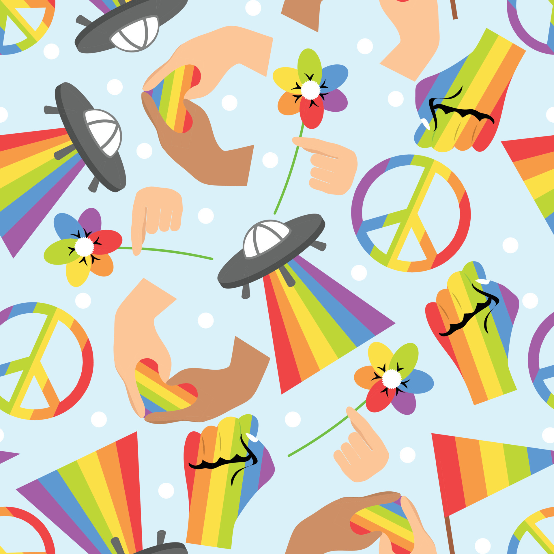 Seamless LGBT pattern. Wrapping paper background with LGBT conception ...