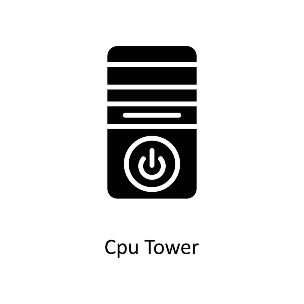 Cpu Tower Vector Solid icons. Simple stock illustration stock 22946294 ...