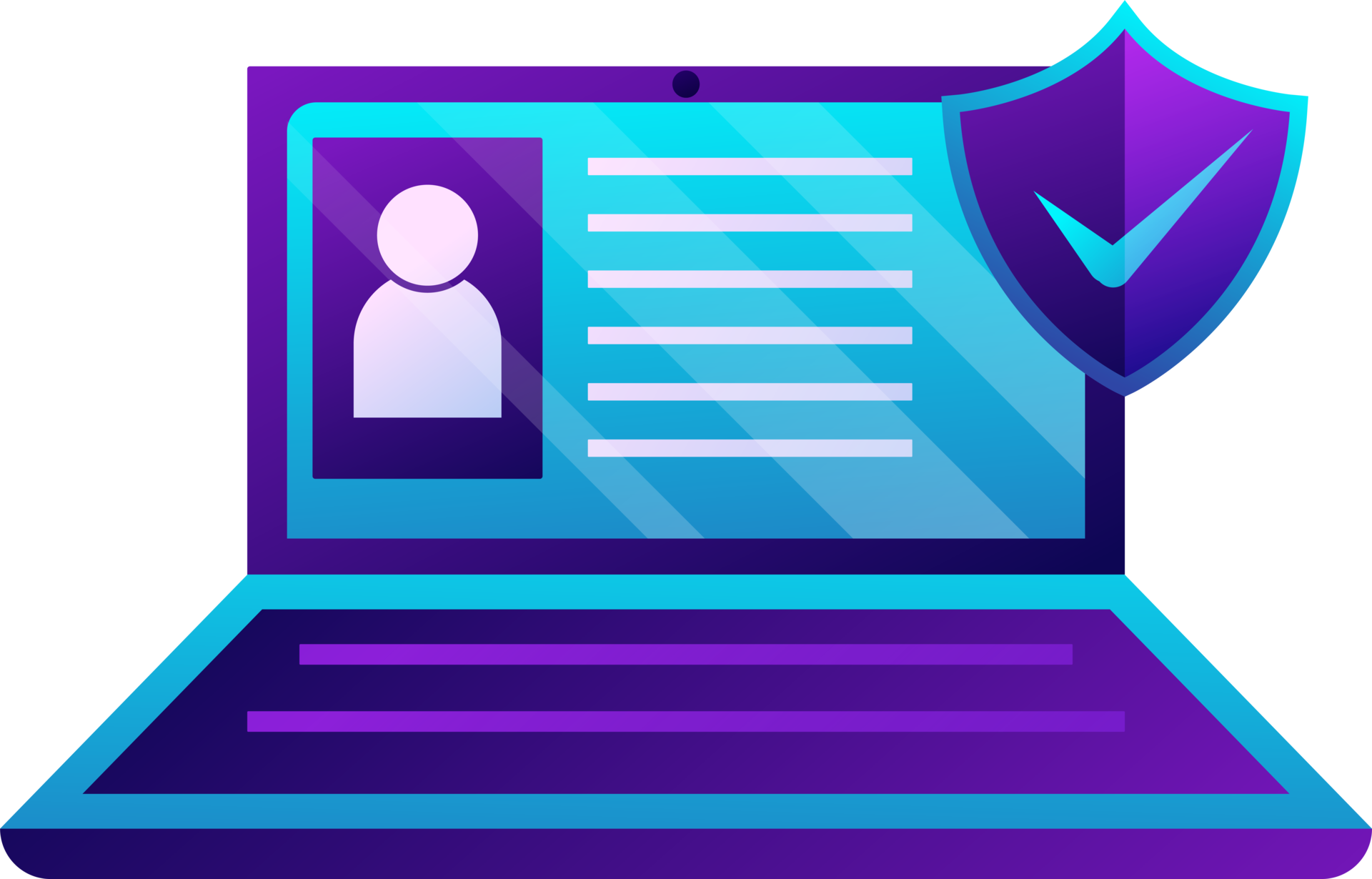 Digital Data Protection Design Element Icon Cyber Security