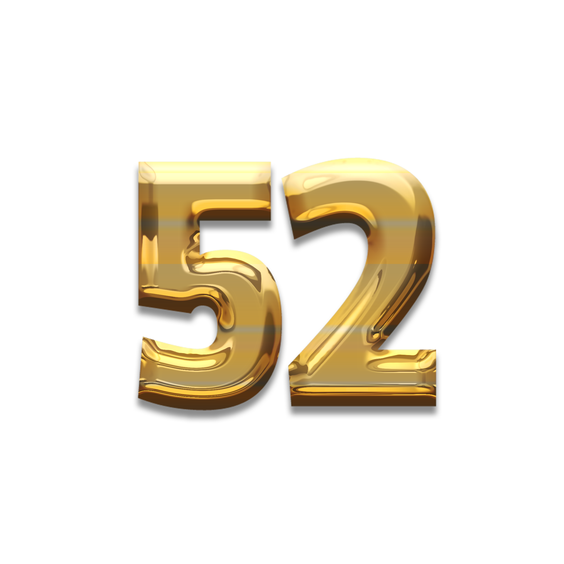 Number 52 gold luxury 22947696 PNG
