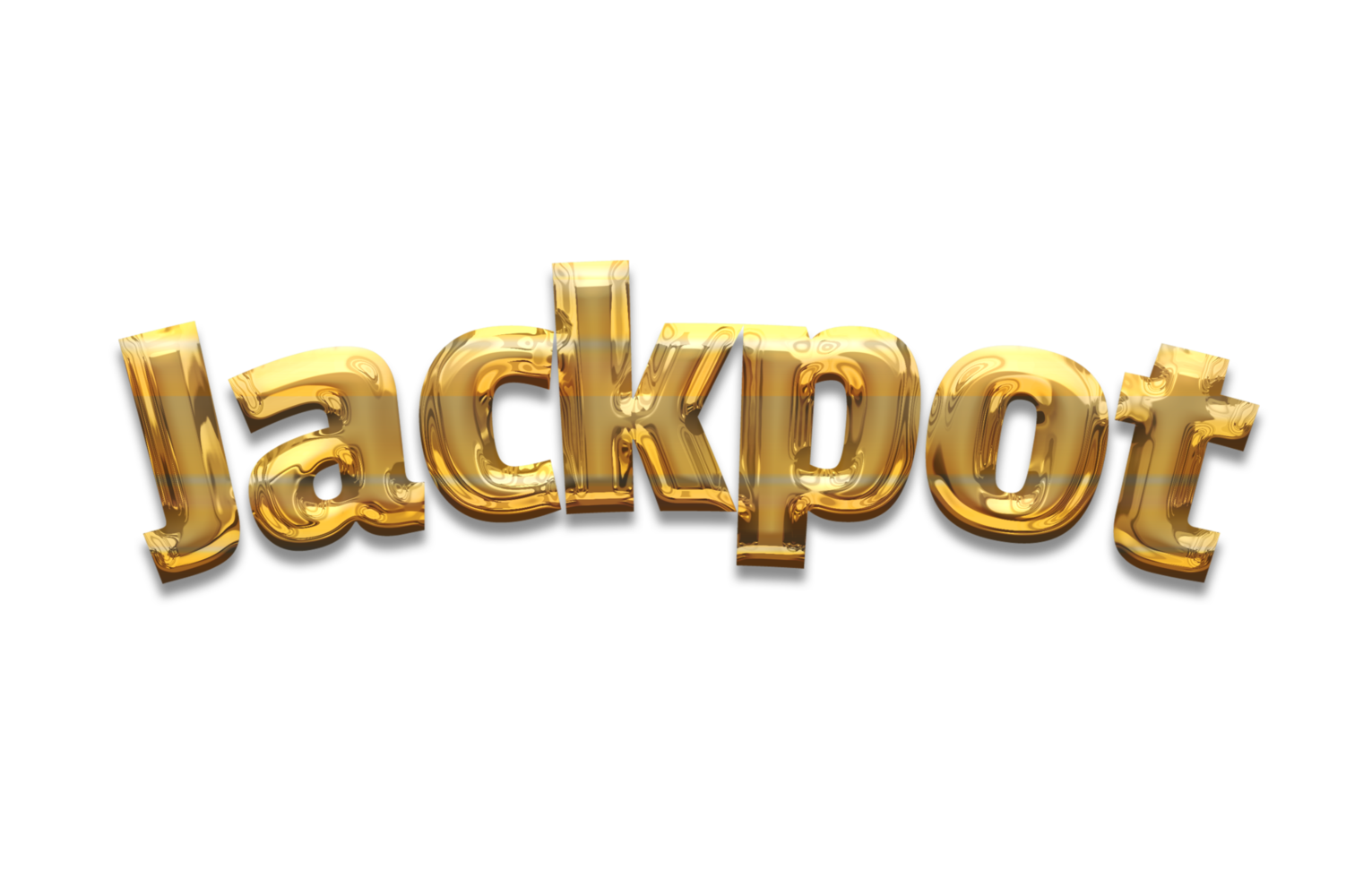 Jackpot Text golden 22947710 PNG