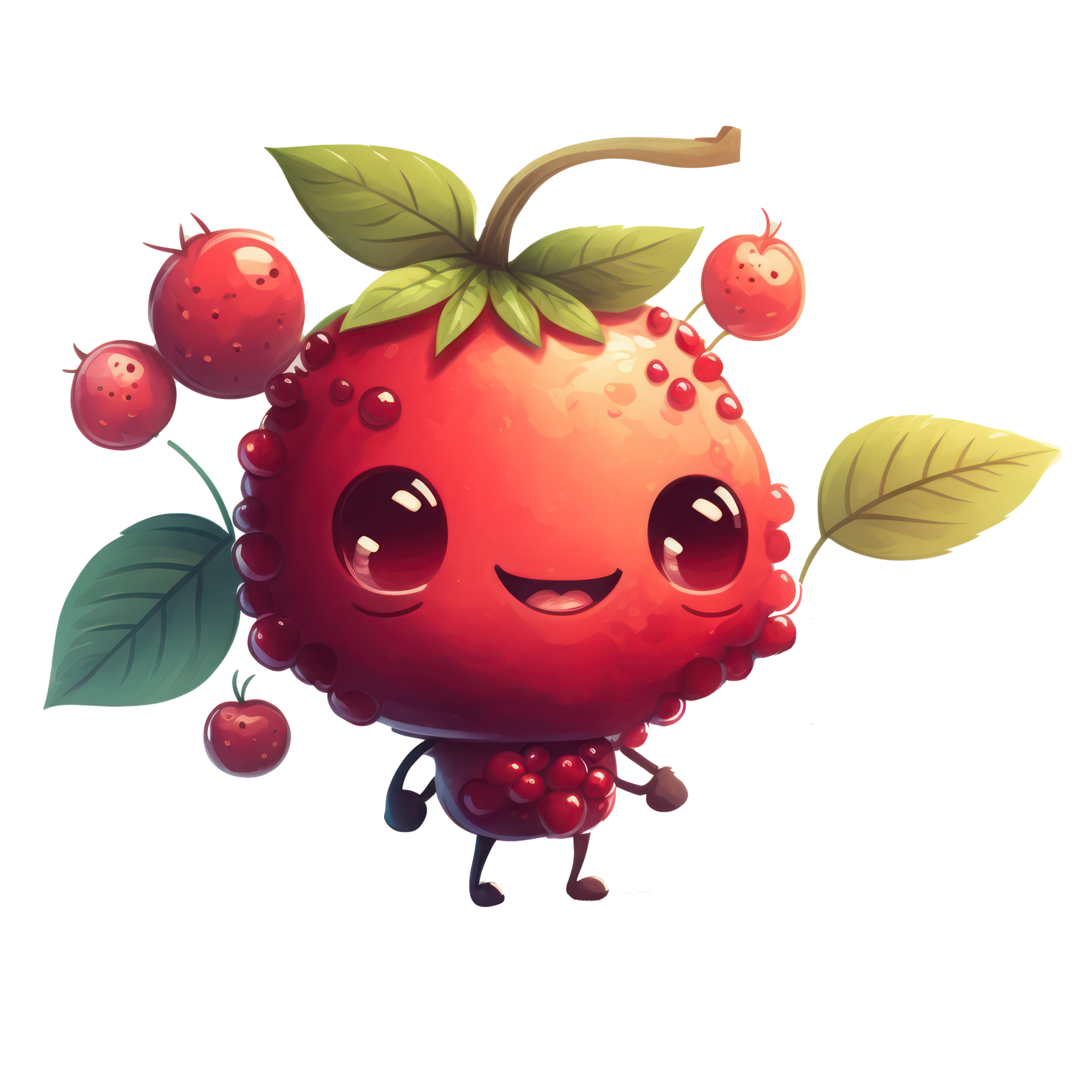 Cute Happy Cranberry Character Ai Generated 22948134 Png