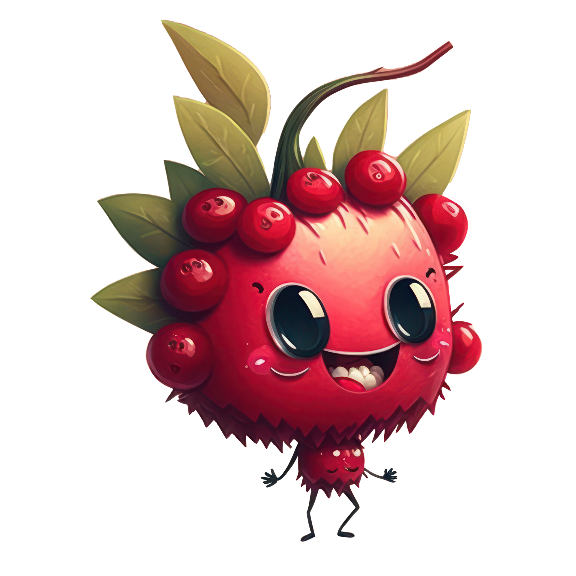 Cute Happy Cranberry Character Ai Generated 22948344 Png