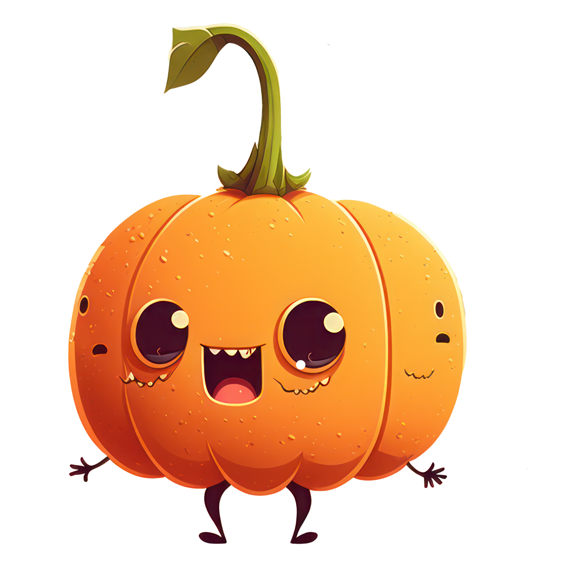 Cute Happy Pumpkin Character Ai Generated 22948364 Png