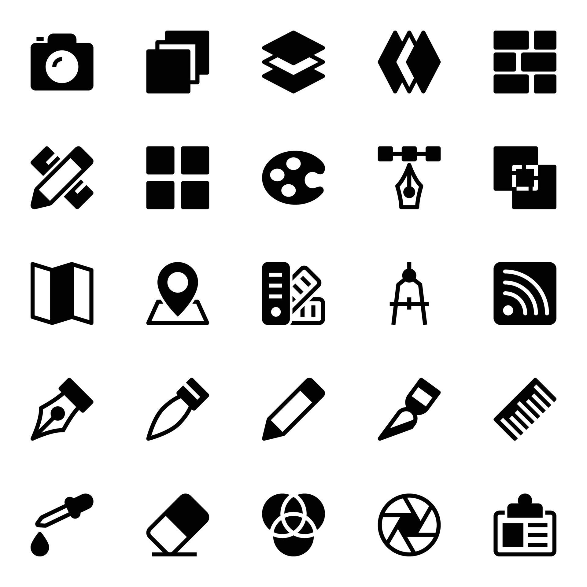 Glyph icons for web Design and development. 22950283 Vector Art at Vecteezy