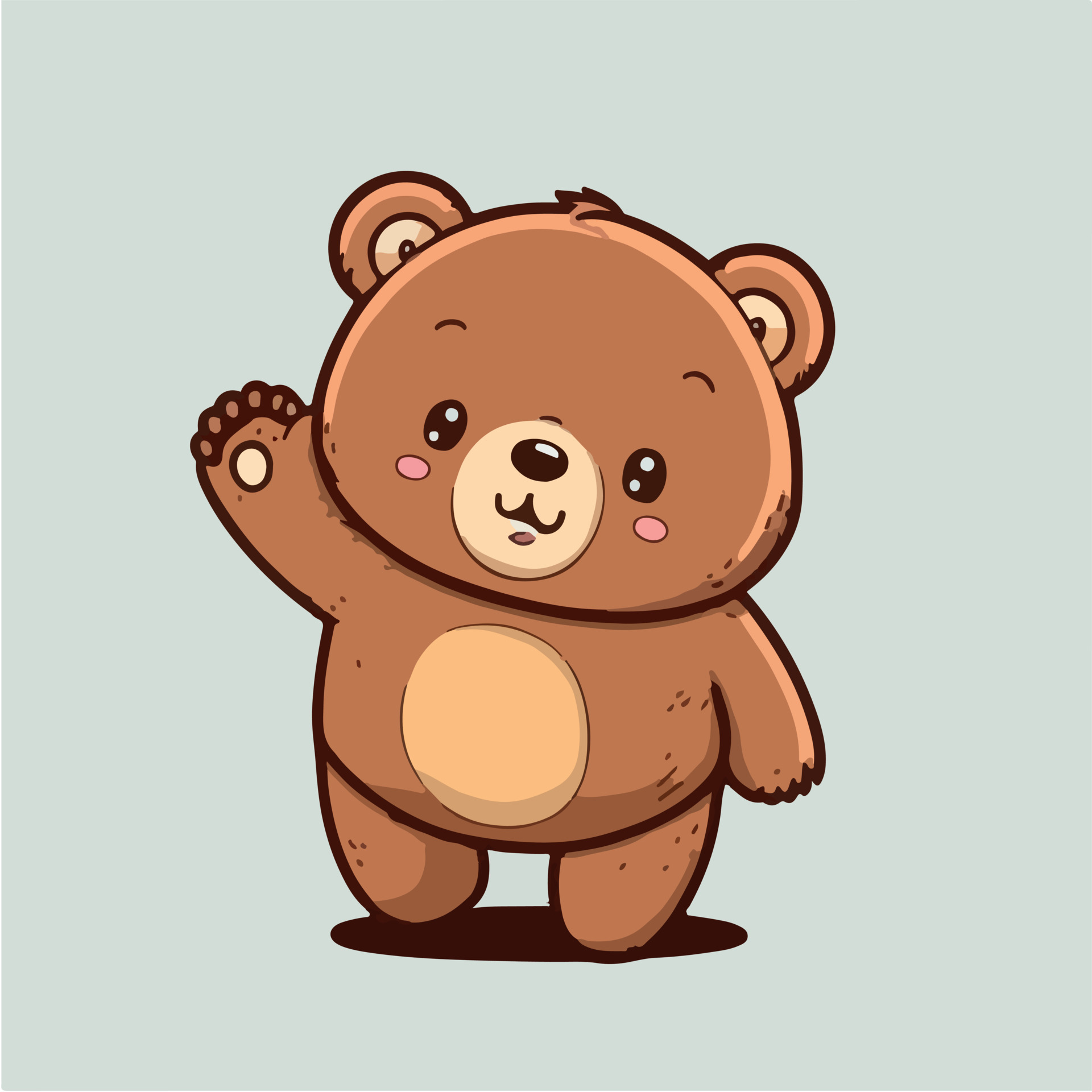 Kawaii Cartoon Bear Art Illustration 22953947 Vector Art At Vecteezy