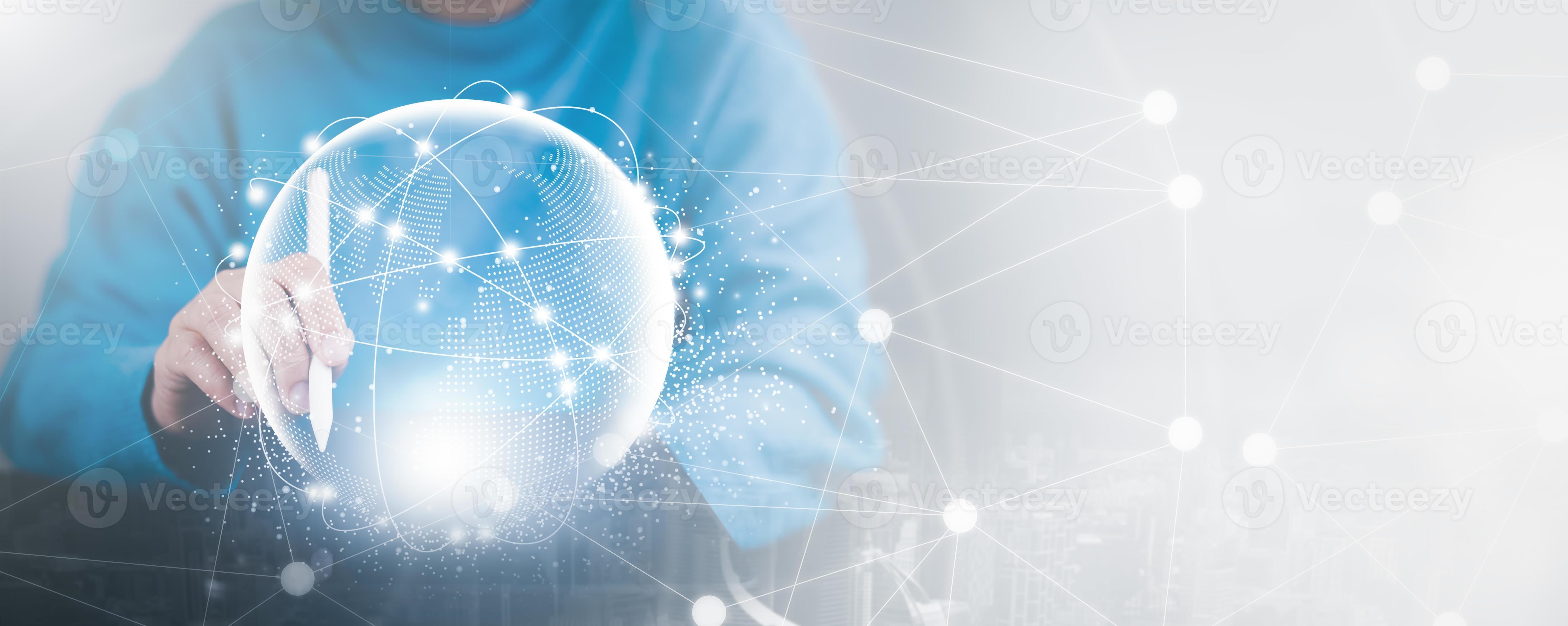 Social Internet network technology, digital software development ...