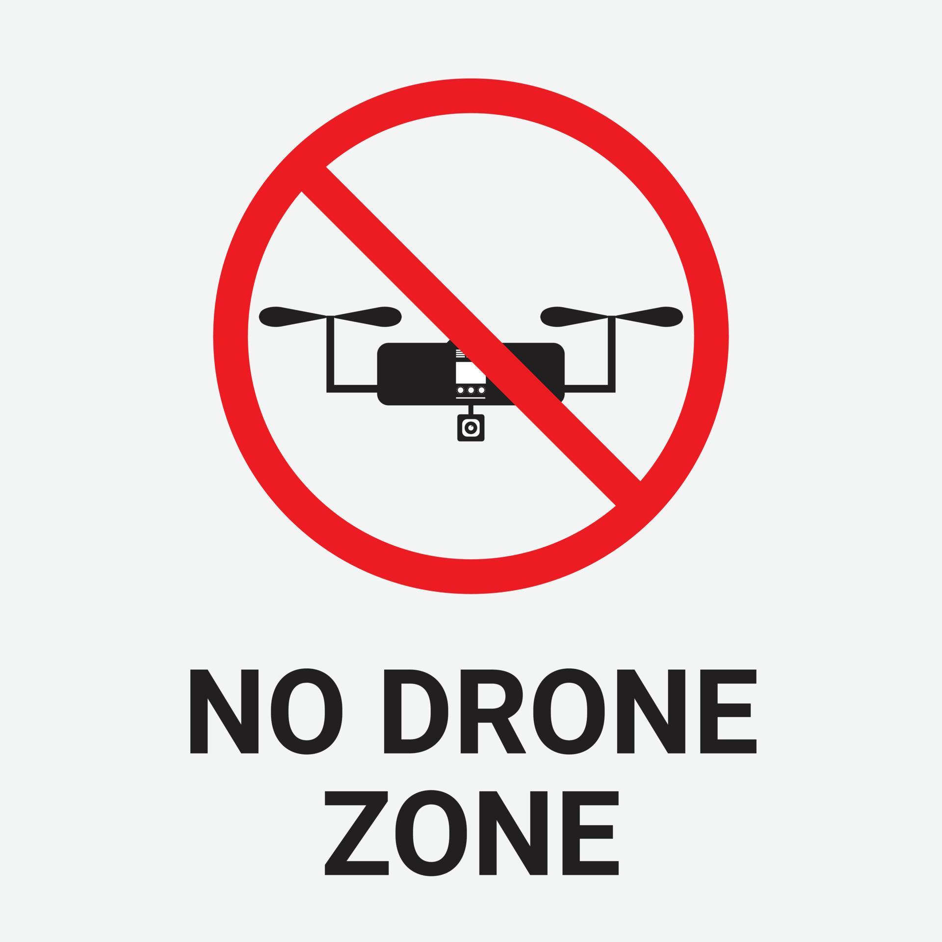 Vector caution, no drone zone sign vector 22962114 Vector Art at Vecteezy