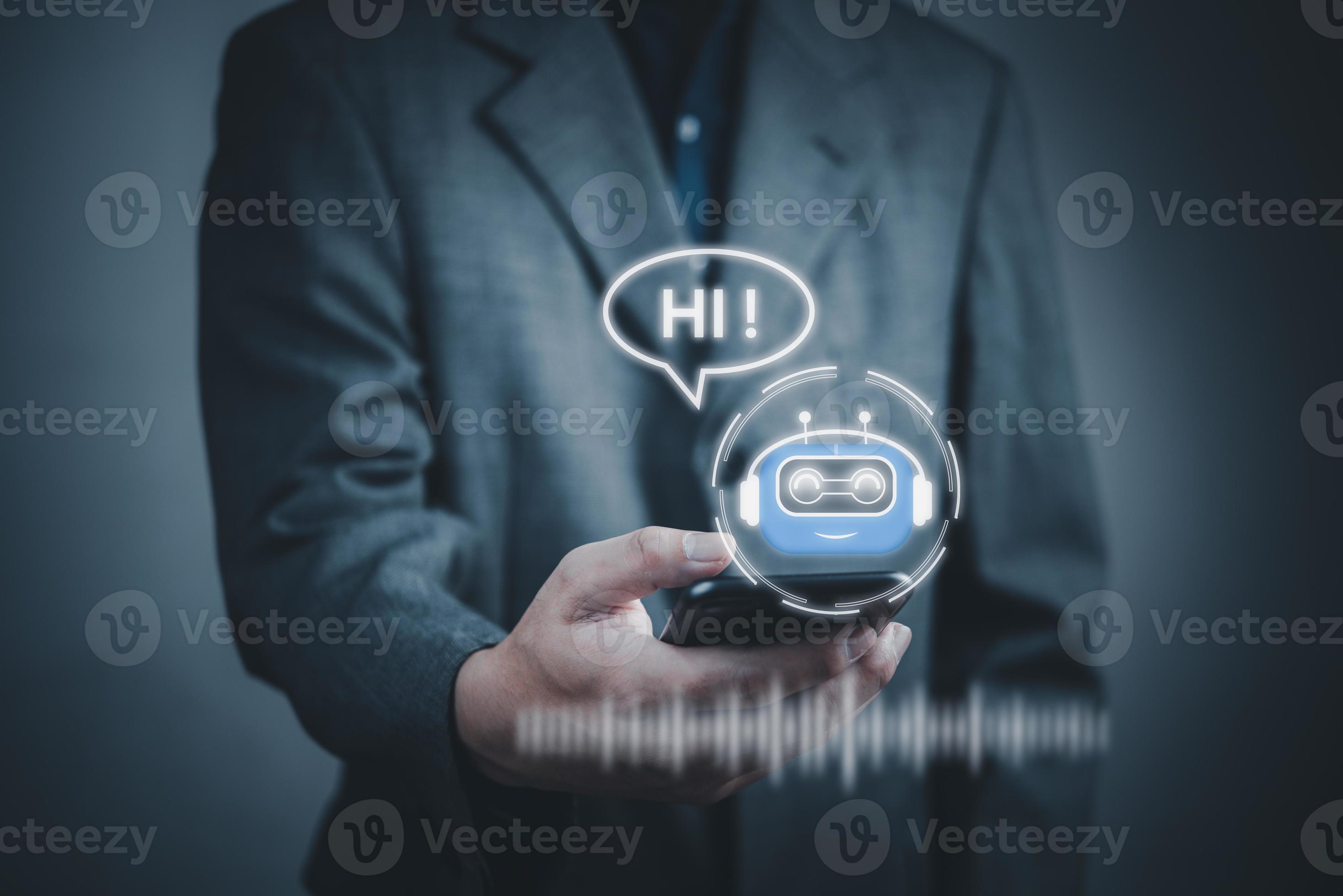 Chatbot conversation Ai Artificial Intelligence technology online customer service. ChatGPT ...