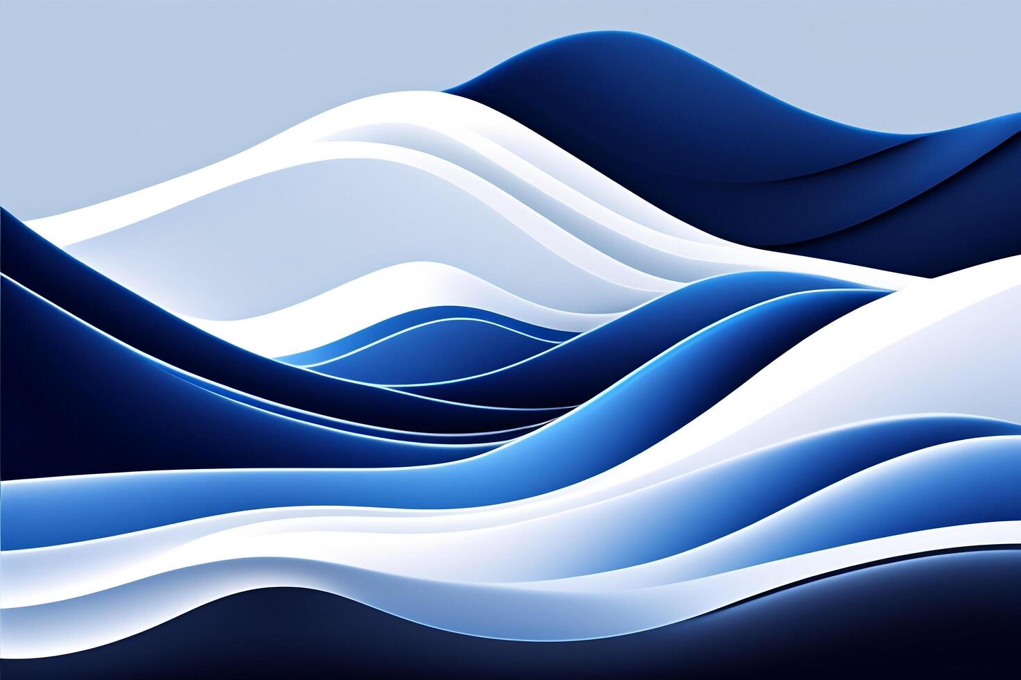 3D Abstract Background With Wavy Lines In Blue And White Colors 3d-abstract-background-with-wavy-lines-in-blue-and-white-colors