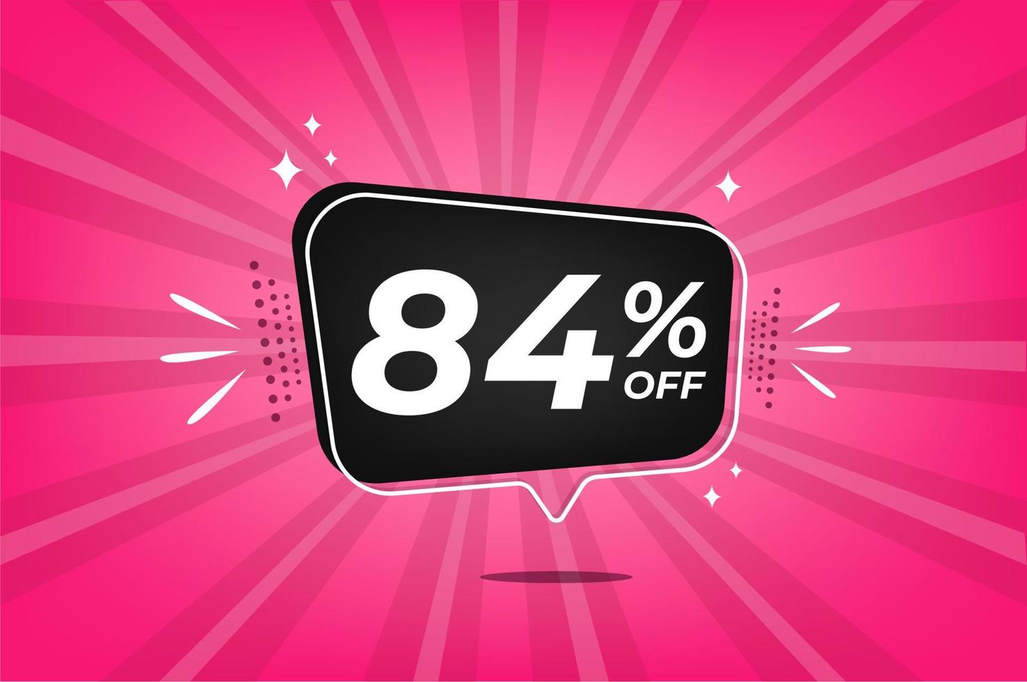 84 percent discount. Pink banner with floating balloon for promotions and offers. 22968133 ...