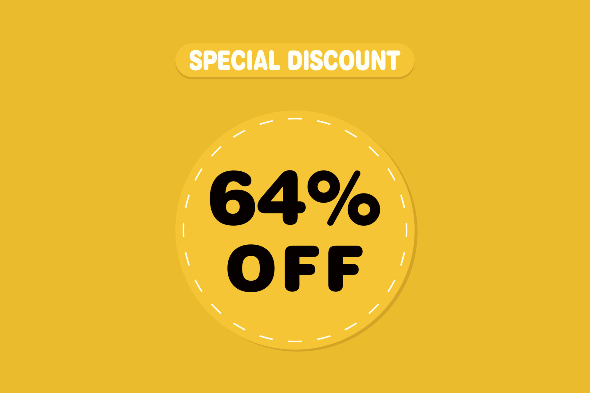 64-percent-sale-and-discount-labels-price-off-tag-icon-flat-design