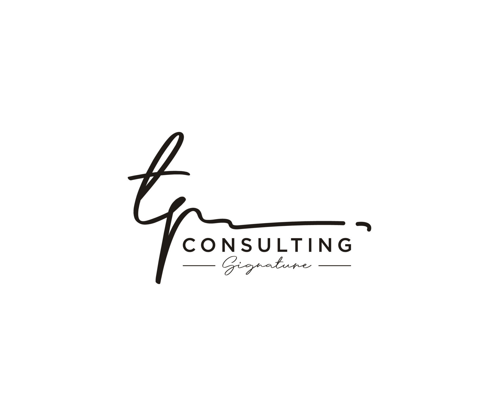 Initial Tp Signature Logo Collection Template Vector Hand Drawn