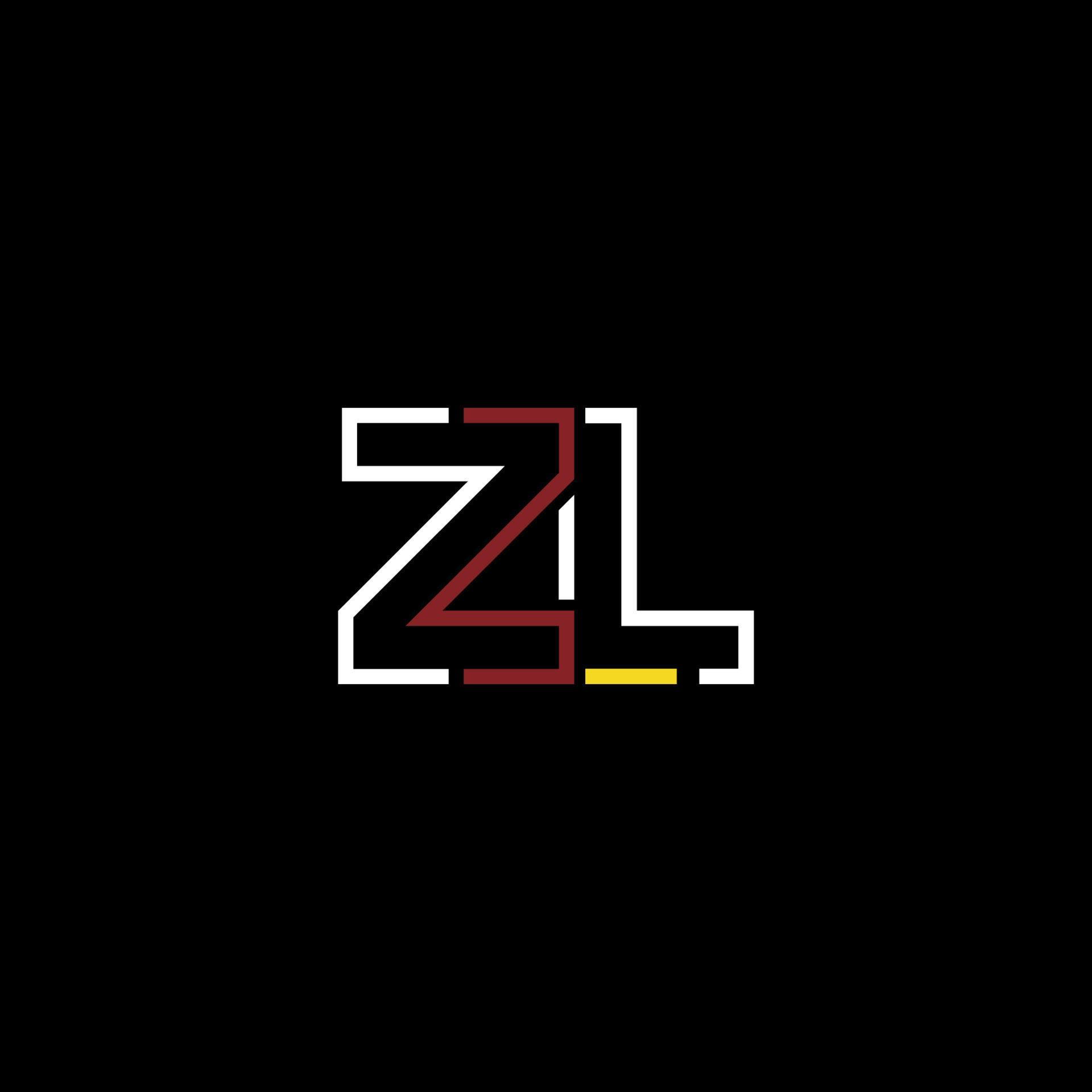Abstract letter ZL logo design with line connection for technology and digital business company ...