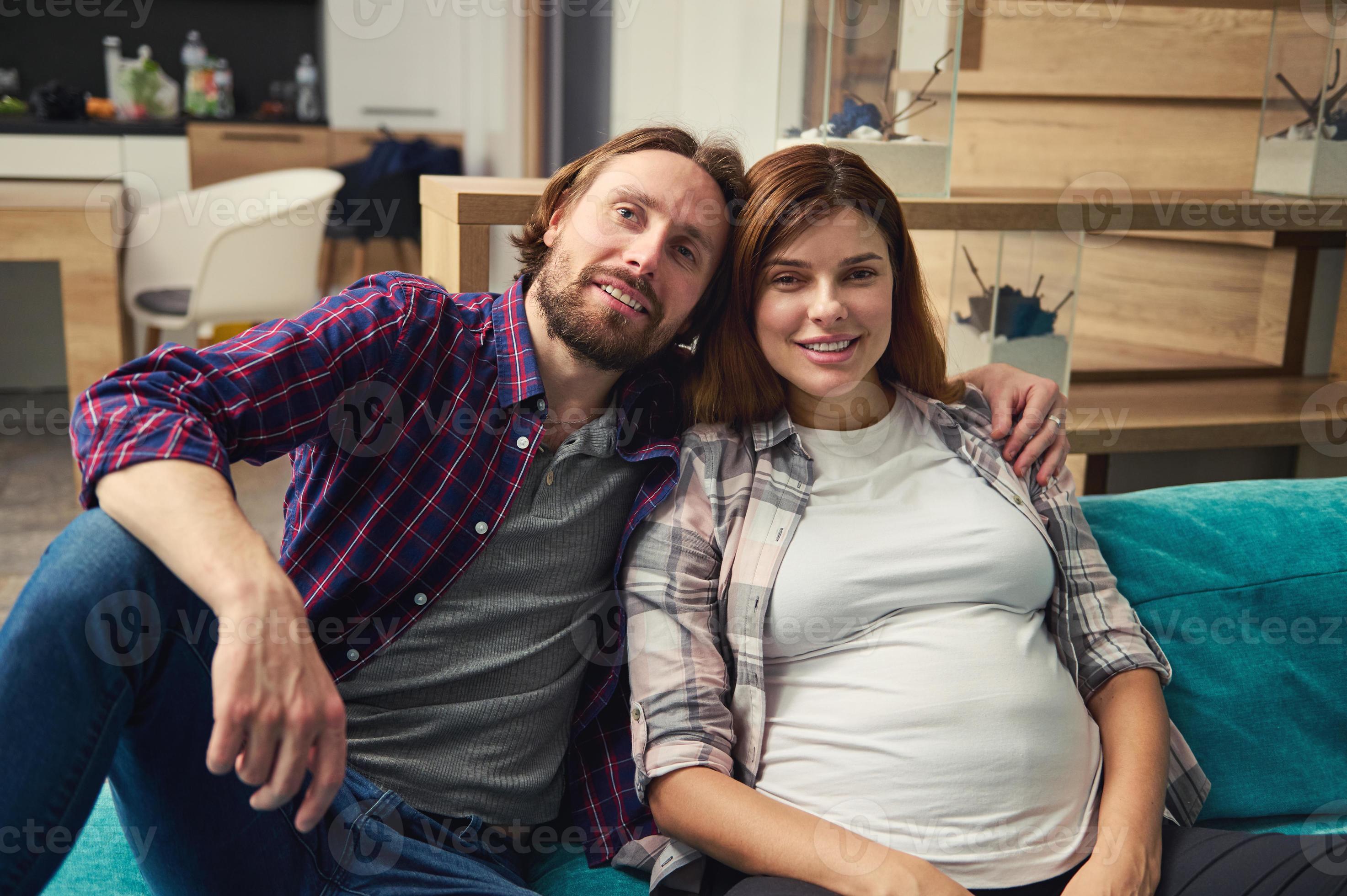 Portrait Of A Happy Young Heterosexual Loving Couple In Anticipation Of