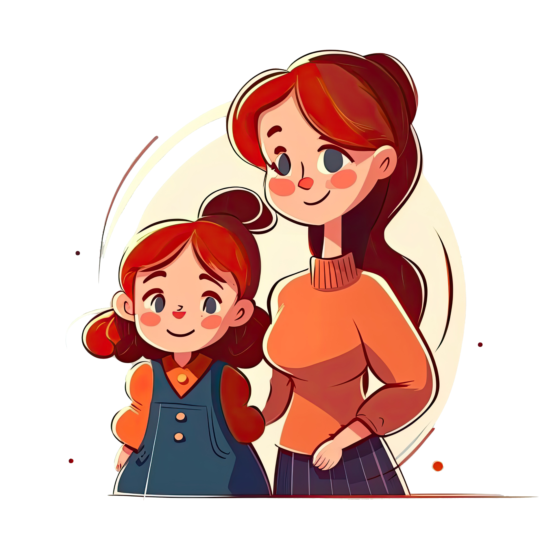 Mother and Daughter Cartoon 22972764 PNG Mother and Daughter Cartoon 22972764 PNG