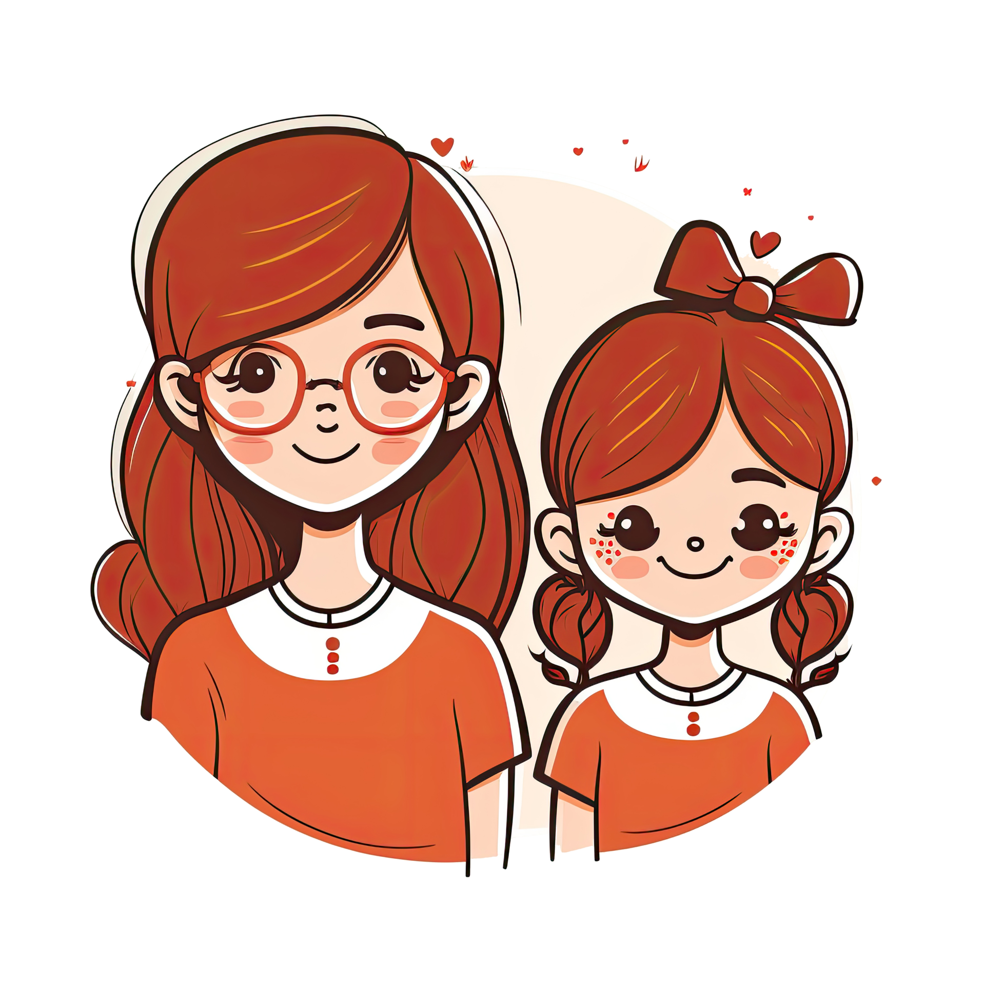 Mother And Daughter Cartoon 22972841 Png