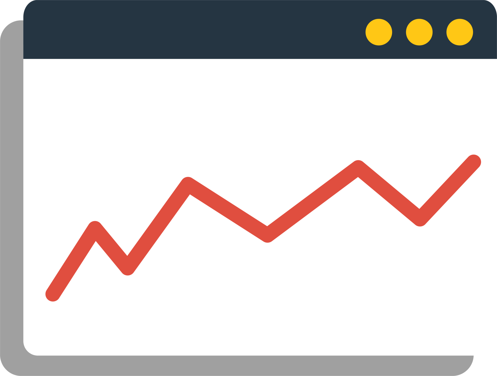 Design Software Windows With Line Chart Web Window Screen Mockup design-software-windows-with-line-chart-web-window-screen-mockup