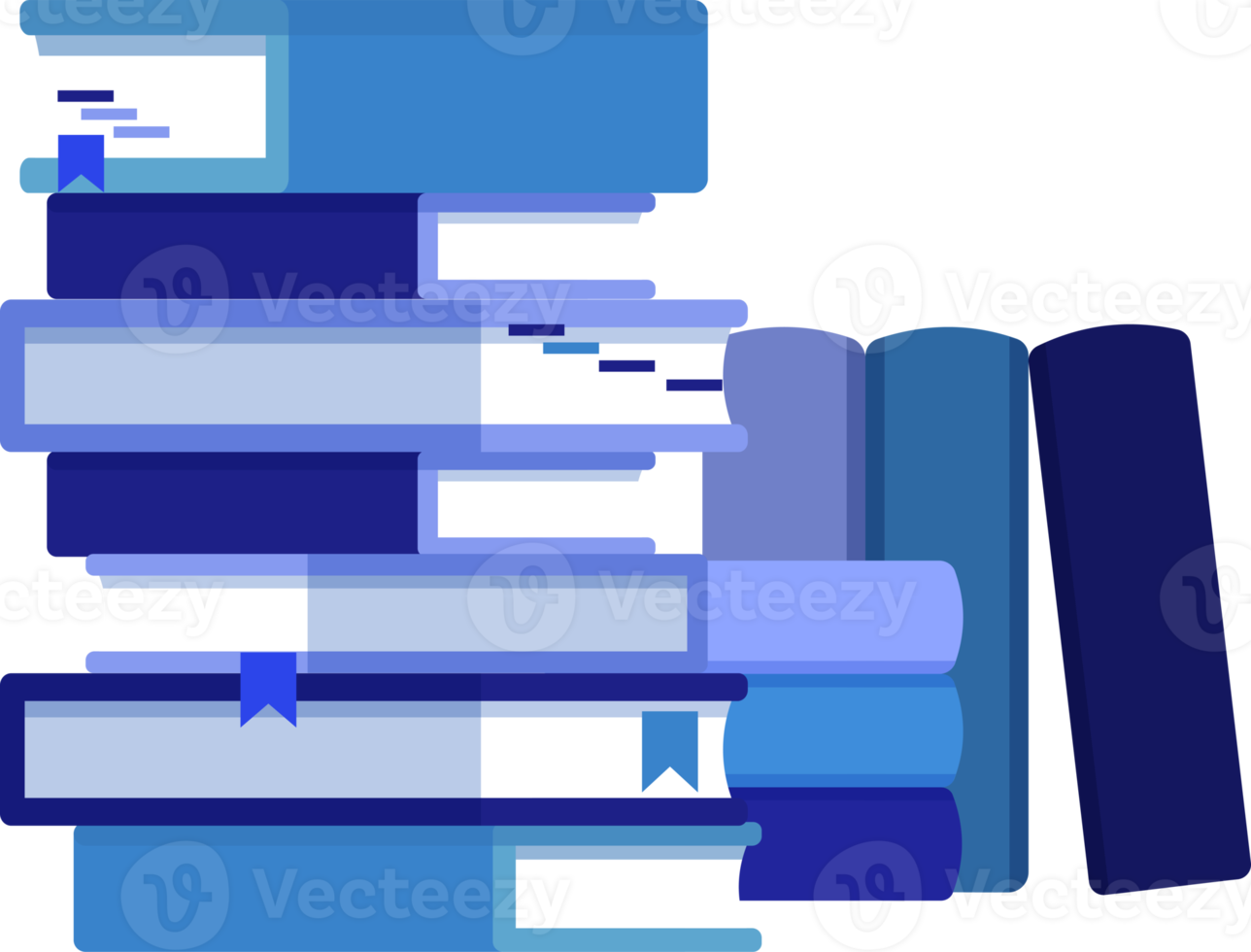 Color Books Stack Of Flat Stylebooks Stacked With Bookmarks Illustration 22973072 Png