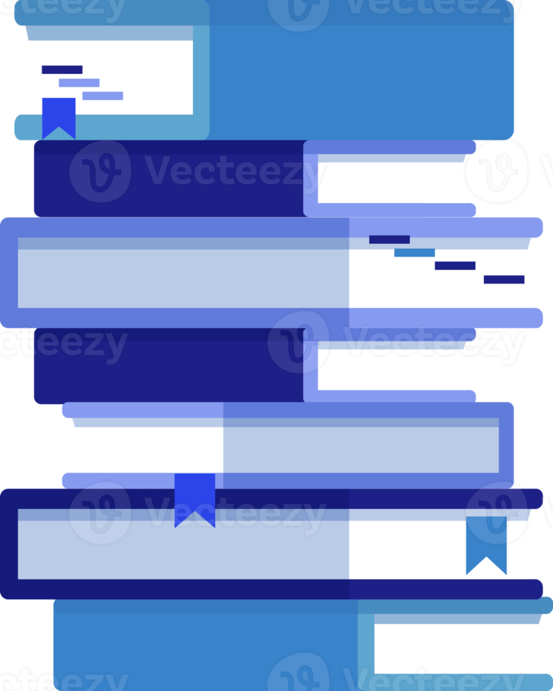 Color Books Stack Of Flat Stylebooks Stacked With Bookmarks Illustration 22973075 Png