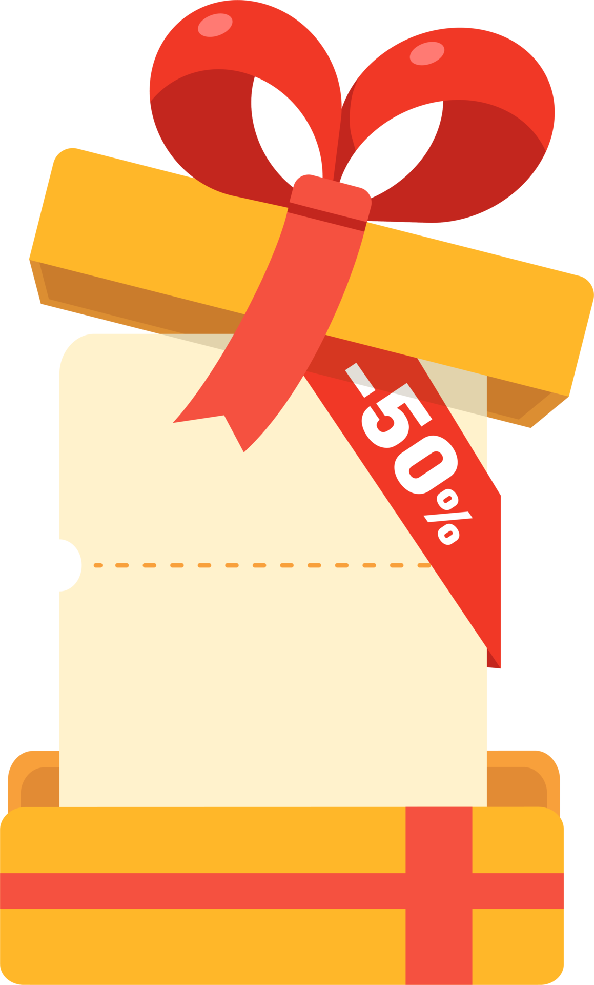 Opened gift box with coupon tickets. special surprise concept.Sale ... Opened gift box with coupon tickets. special surprise concept.Sale ...