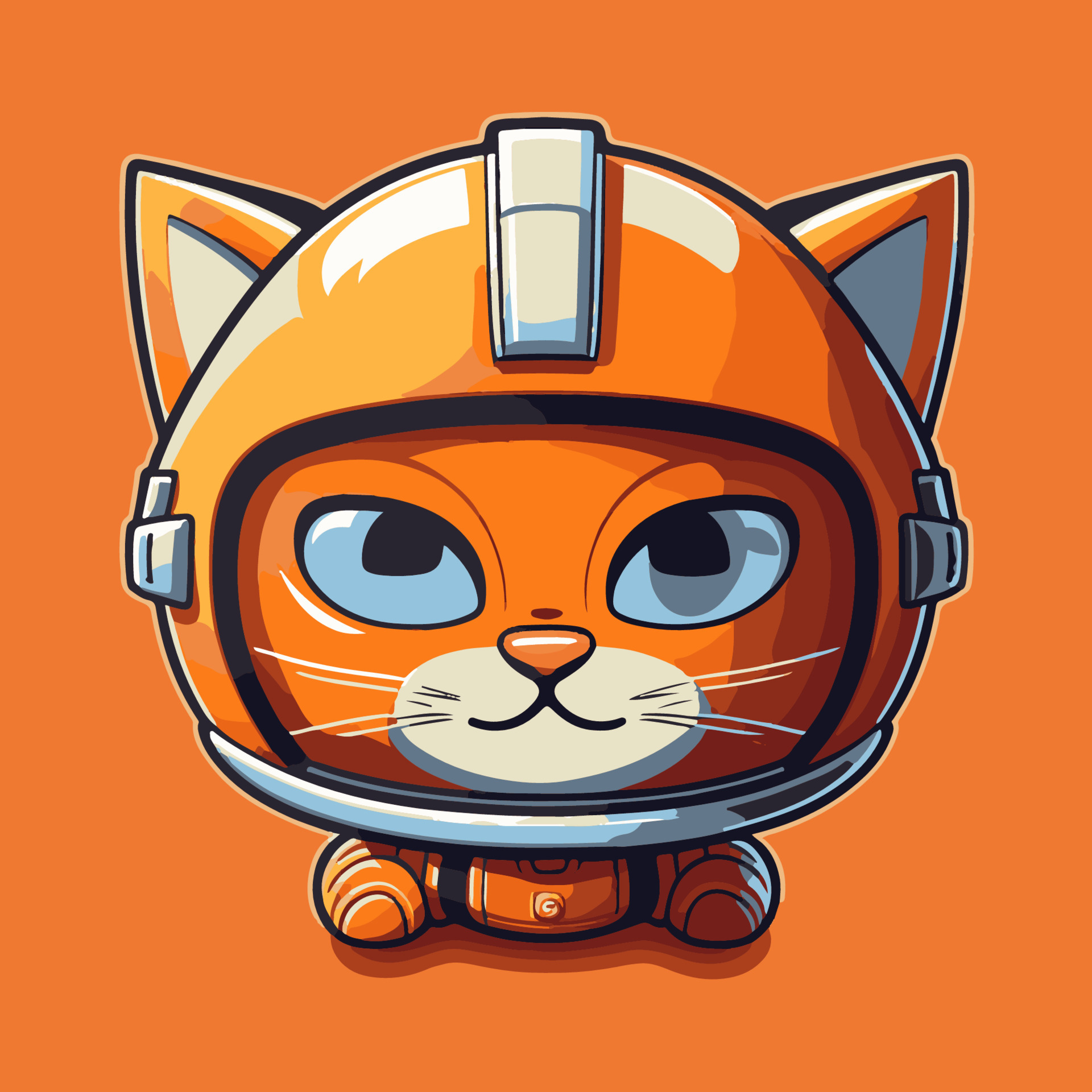 Cute Space Cat Vector Illustration 22976262 Vector Art At Vecteezy