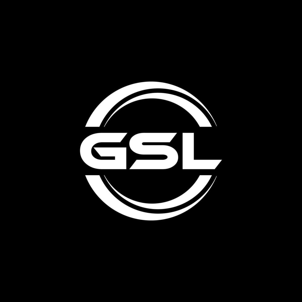 diseño de logotipo de letra gsl en ilustración. logotipo vectorial, diseños de caligrafía para ...