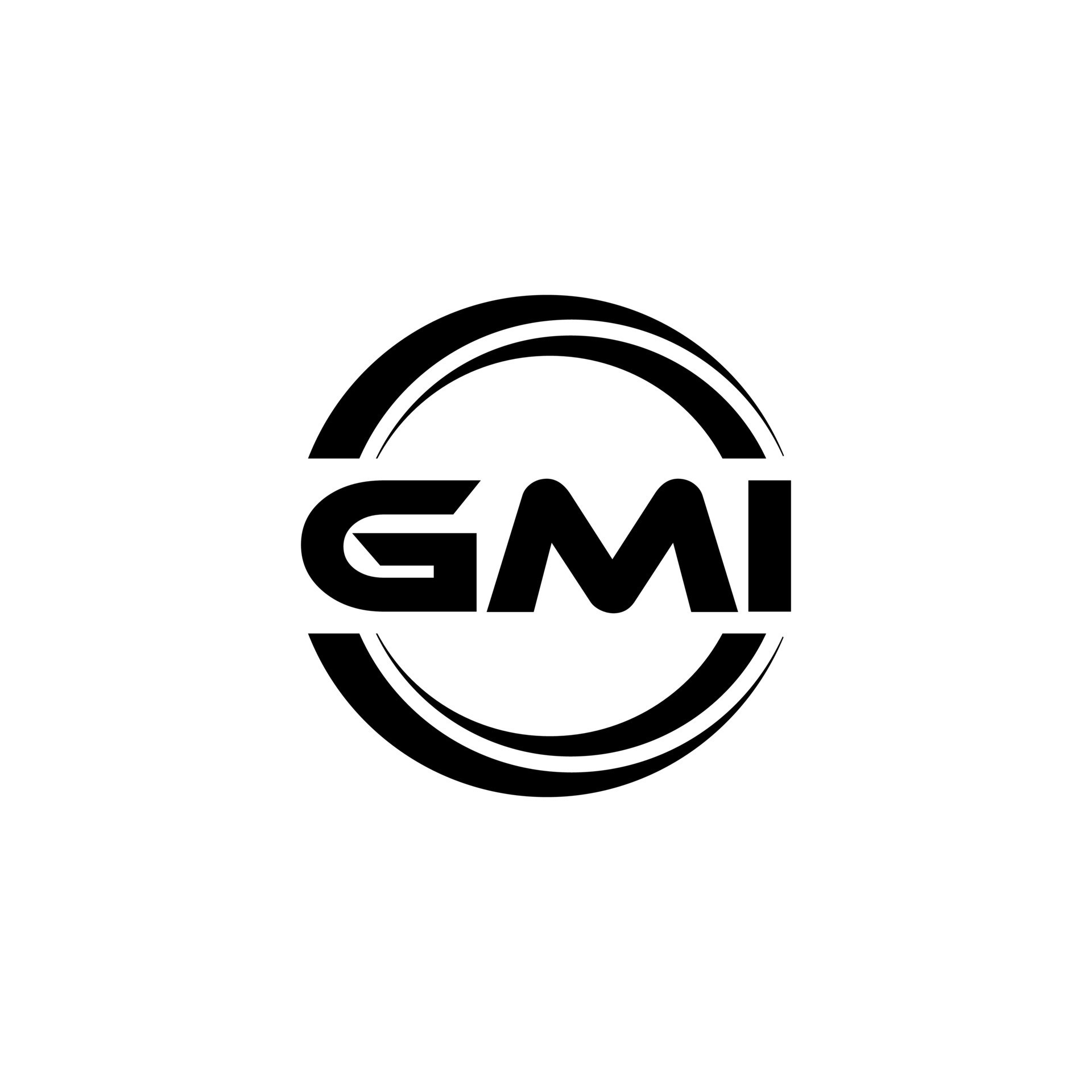 diseño del logotipo de la letra gmi en la ilustración. logotipo vectorial, diseños de caligrafía ...