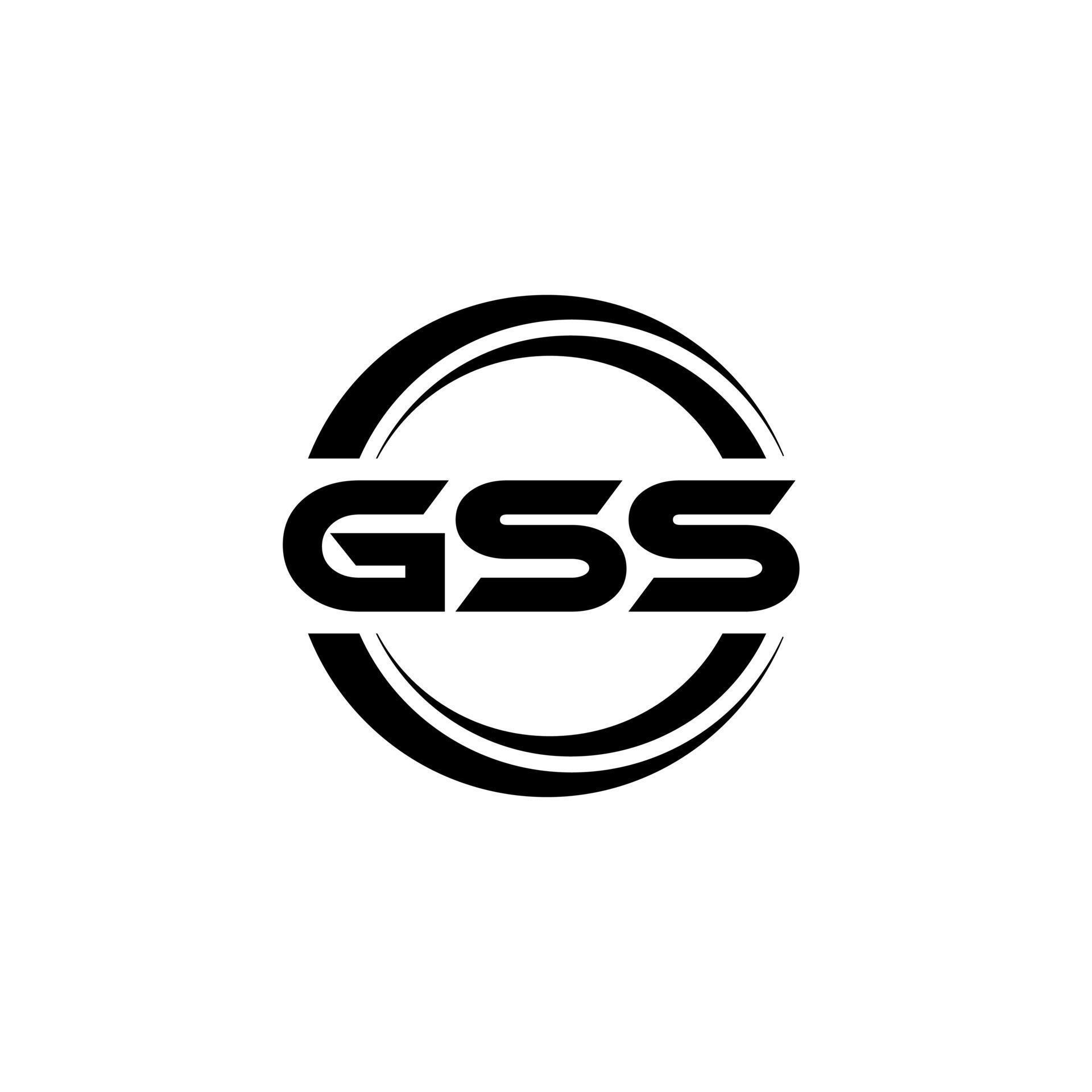 GSS letter logo design in illustration. Vector logo, calligraphy designs for logo, Poster ...