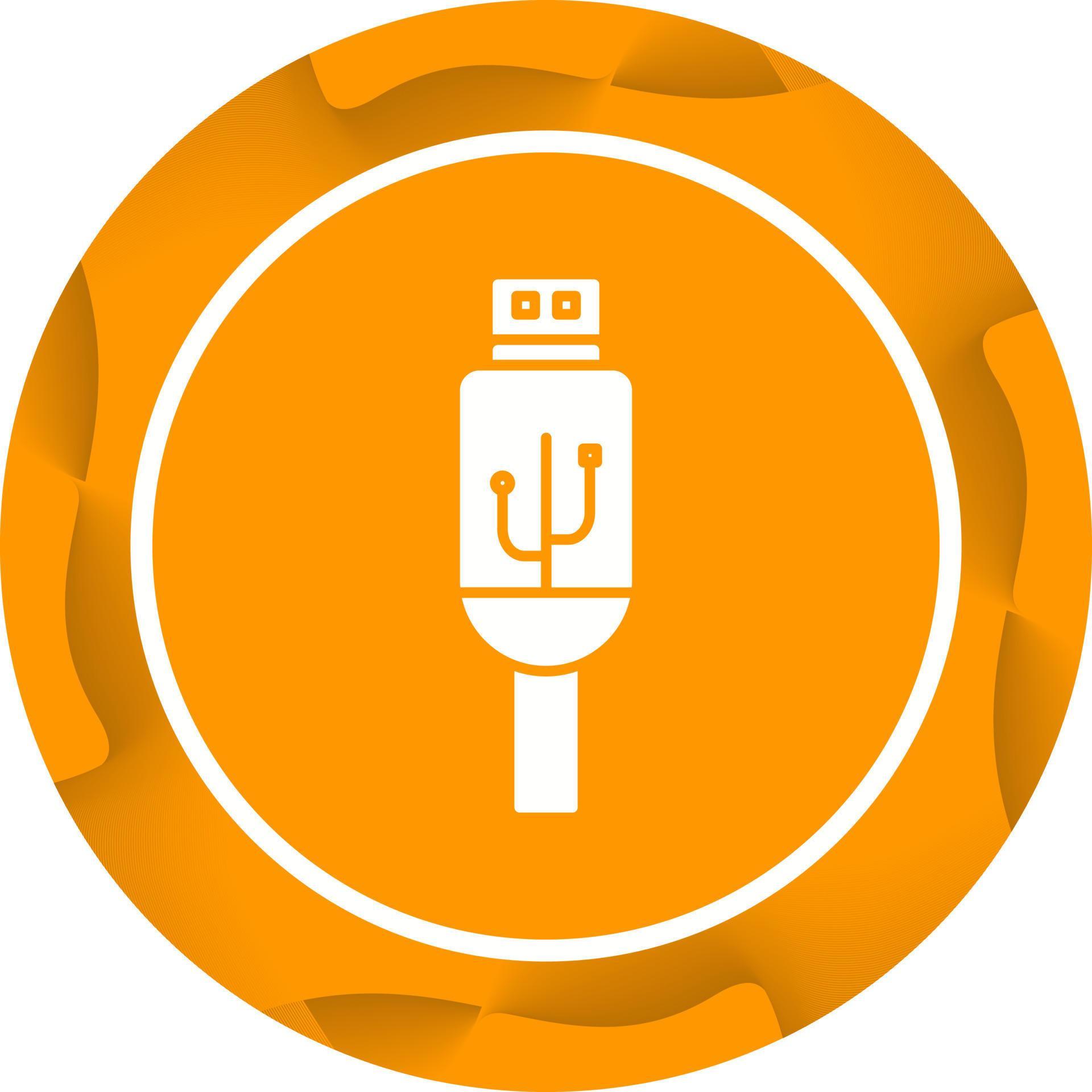 Usb Cable Vector Icon 22989320 Vector Art At Vecteezy